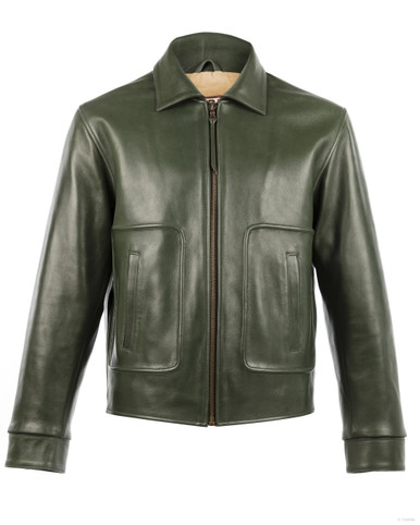 Green Leather Sport Jacket