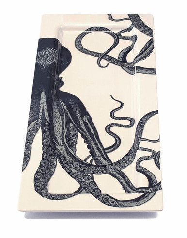 Thomas Paul - Scrimshaw Octopus Oversized Tray - Town Wharf General Store