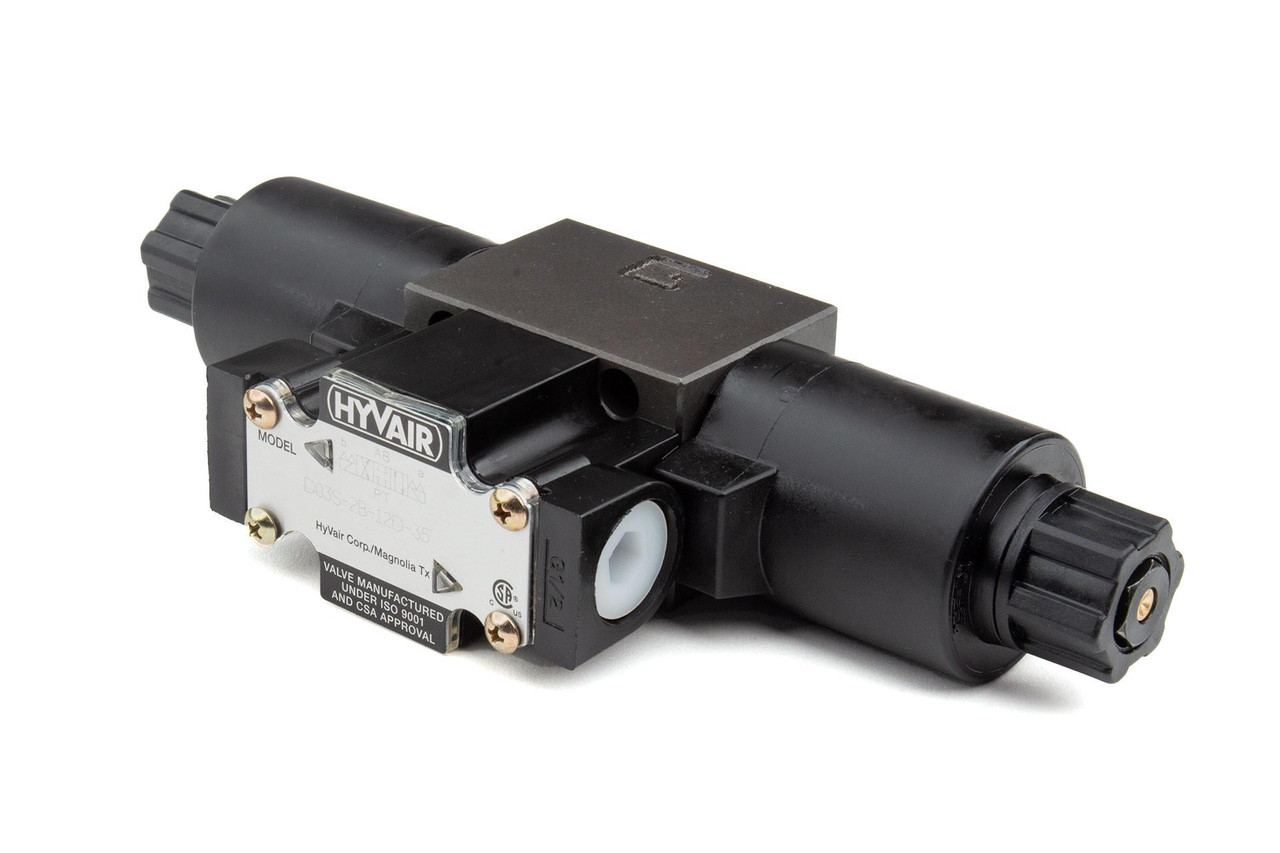 Hyvair D03 3 Position Spring Center Open, Series Circuit, 12 GPM, 115V AC