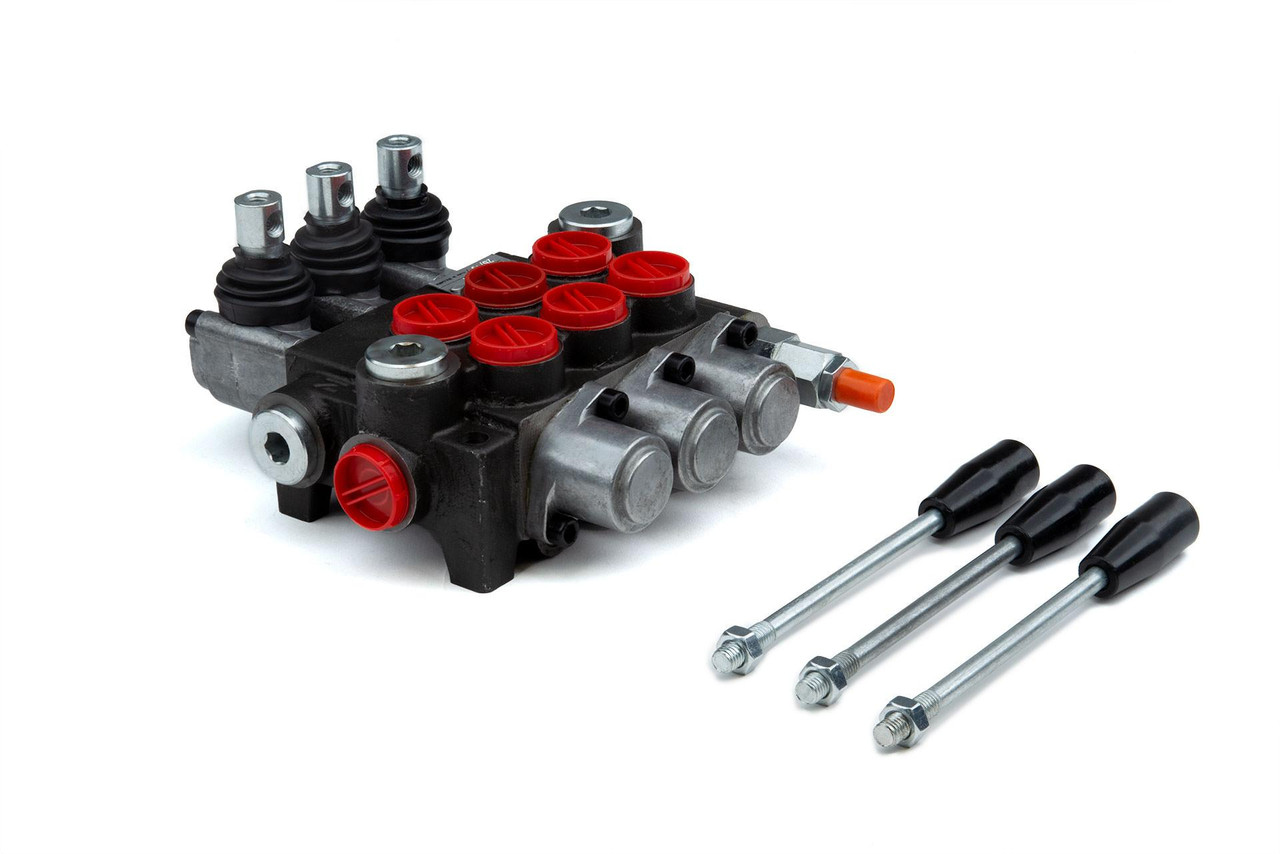 Chief Directional Control Valve, 10 GPM, 4 Way 3 Pos, 3 Spool, Tandem ...