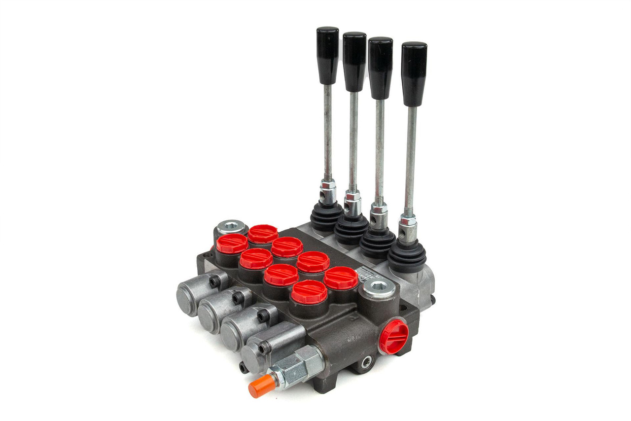 Directional Control Valve, 10 GPM, 4 Spool, Motor Float, Tandem Center