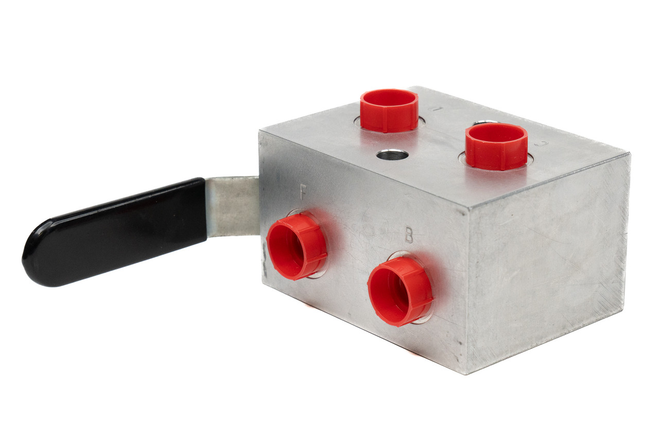 6-Way, 2-Position Circuit Selector Valve - 20 GPM, SAE 6, Lever Handle ...