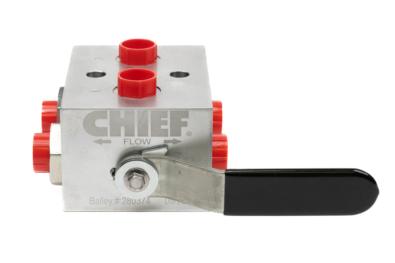 6-Way, 2-Position Circuit Selector Valve - 20 GPM, SAE 6, Lever Handle ...