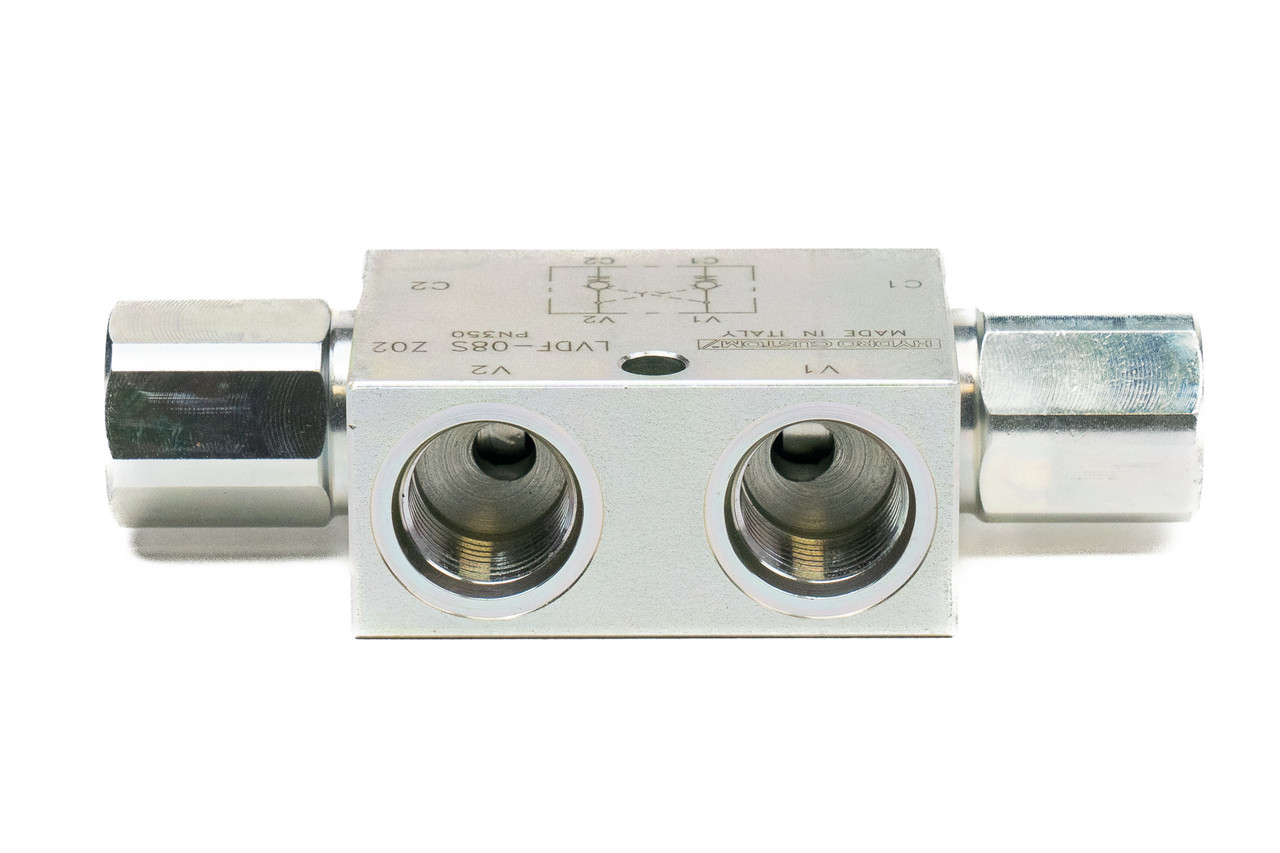 In-line Dual PO Check Valves - SAE-06 Port Size, 1:5.5 Pilot Ratio, 65 ...