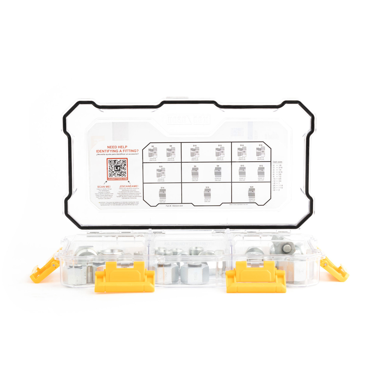 Hose Box, METRIC HEAVY DIN Caps & Plugs Kit, 44 Caps and Plugs, Model # ...