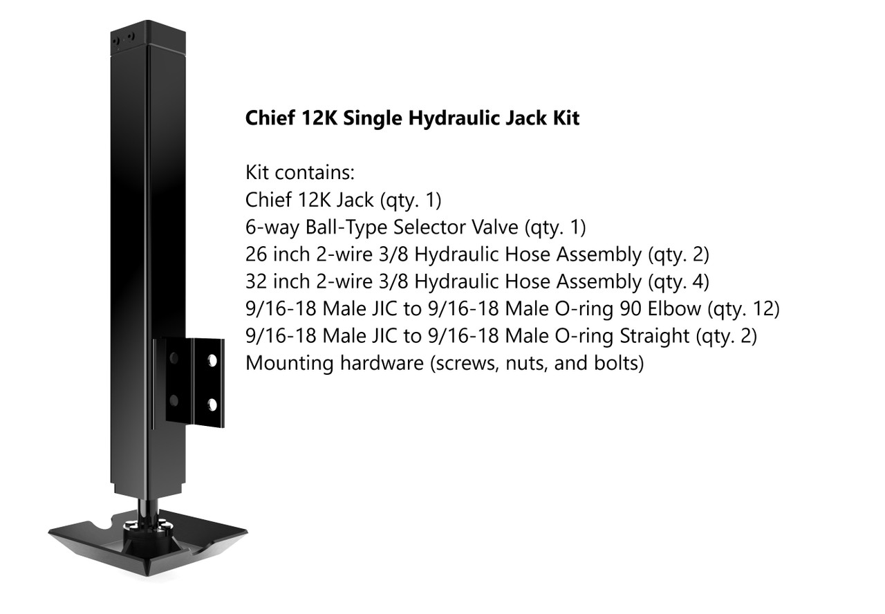 Chief 12K Jack Kit with 6-Way Selector Valve for Dump Trailers