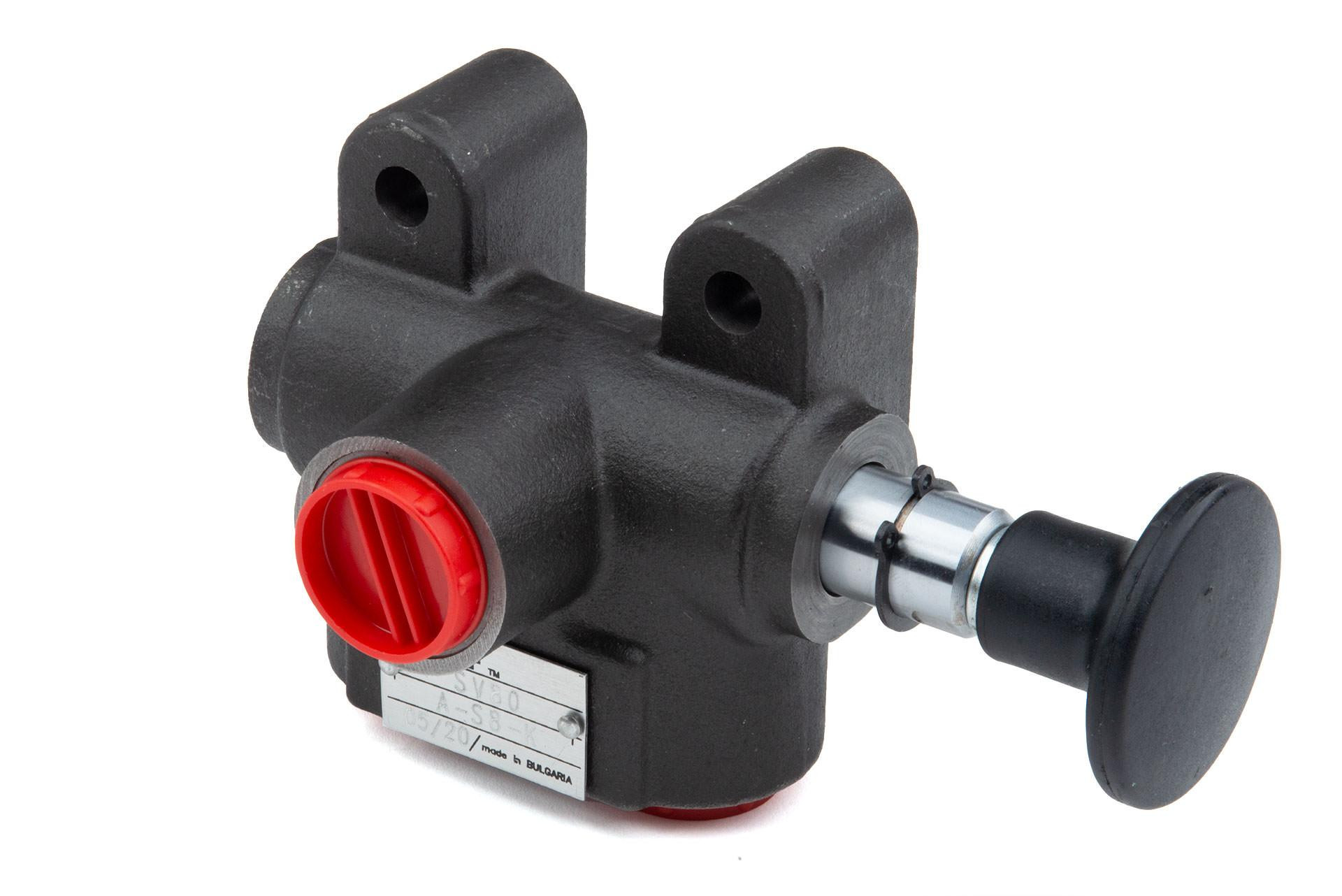 SV Two Position Selector Valve with Knob, 30 GPM, SAE 12, 3000 PSI