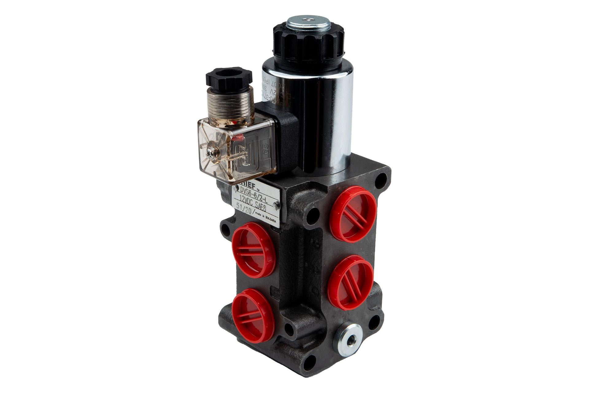 12V DC Stackable Solenoid Operated Circuit Selector Valve, 14 GPM, SAE 8