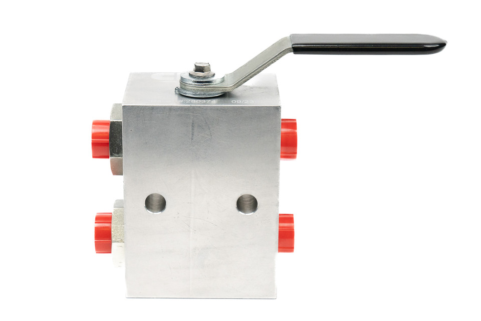 6-Way, 2-Position Circuit Selector Valve - 20 GPM, SAE 6, Lever Handle ...