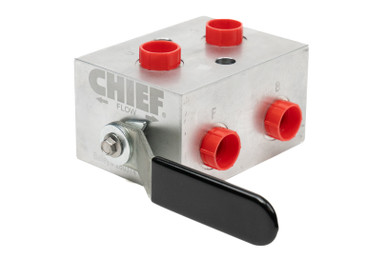 6-Way, 2-Position Circuit Selector Valve - 20 GPM, SAE 6, Lever Handle ...