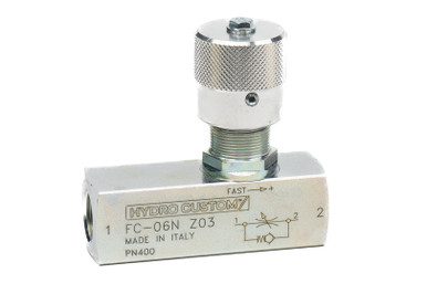 Hydro Custom In-line Unidirectional Flow Control Valves - 1/4" NPT Port Size, 6.6 GPM, 5800 PSI