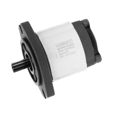 Group 2 Hydraulic Gear Pump: 0.61 CID (10cc), 5/8"-9T Spline Shaft, SAE ...
