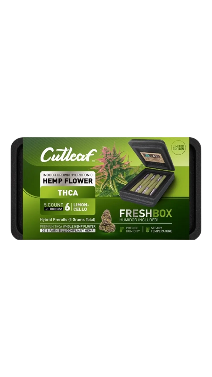 Cutleaf THCA Pre-Rolls | Limited Editon Humidor Included | 1 Gram | 6 ...