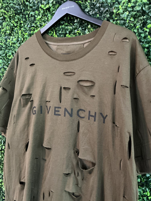 GIVENCHY DISTRESSED LOGO TEE (XXL) - Primetime