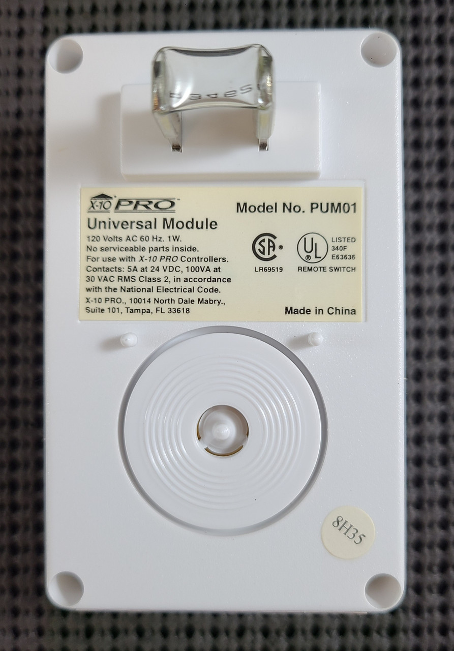 X-10 PRO PUM01 5AMP 120VAC 60HZ 1WATT UNIVERSAL MODULE/RECEIVER