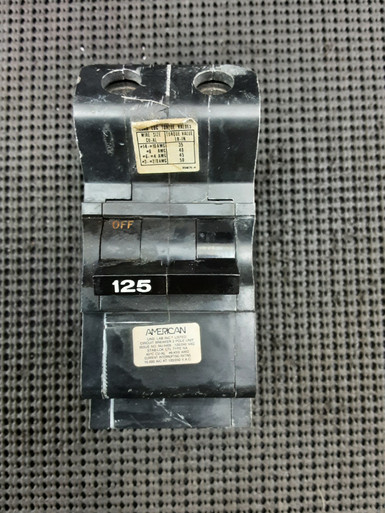 American Federal Pacific 2P125 2P 125A 240VAC NA Circuit Breaker Used ...