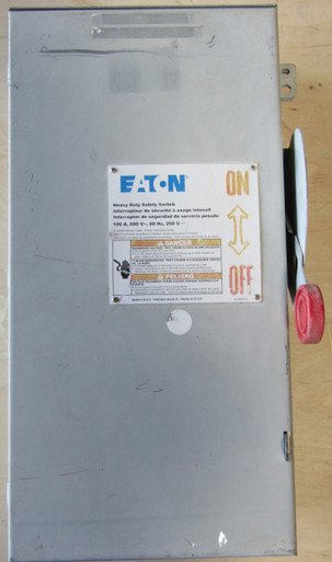 EATON CUTLER-HAMMER DH363FRK HD FUSED SAFETY SWITCH 100A 600V 3P NEMA ...