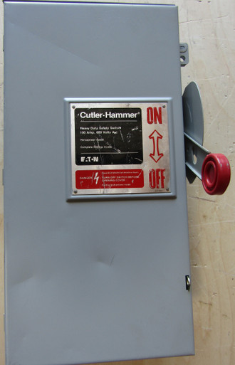 EATON CUTLER-HAMMER DH363FRK HD FUSED SAFETY SWITCH 100A 3P 600V NEMA ...