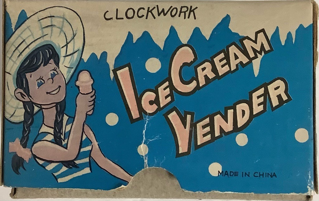 Vintage Tin Wind Up Toy : Clockwork Ice Cream Vendor(105072041 ...