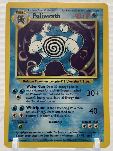 Pokemon: Single Card - Poliwrath - Base Set - Unlimited(105132861 ...