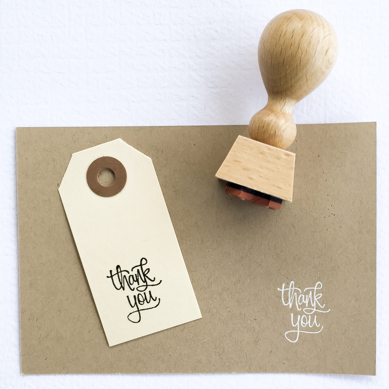 Mini Thank You Stamp - Hand Lettered - by Paper Sushi