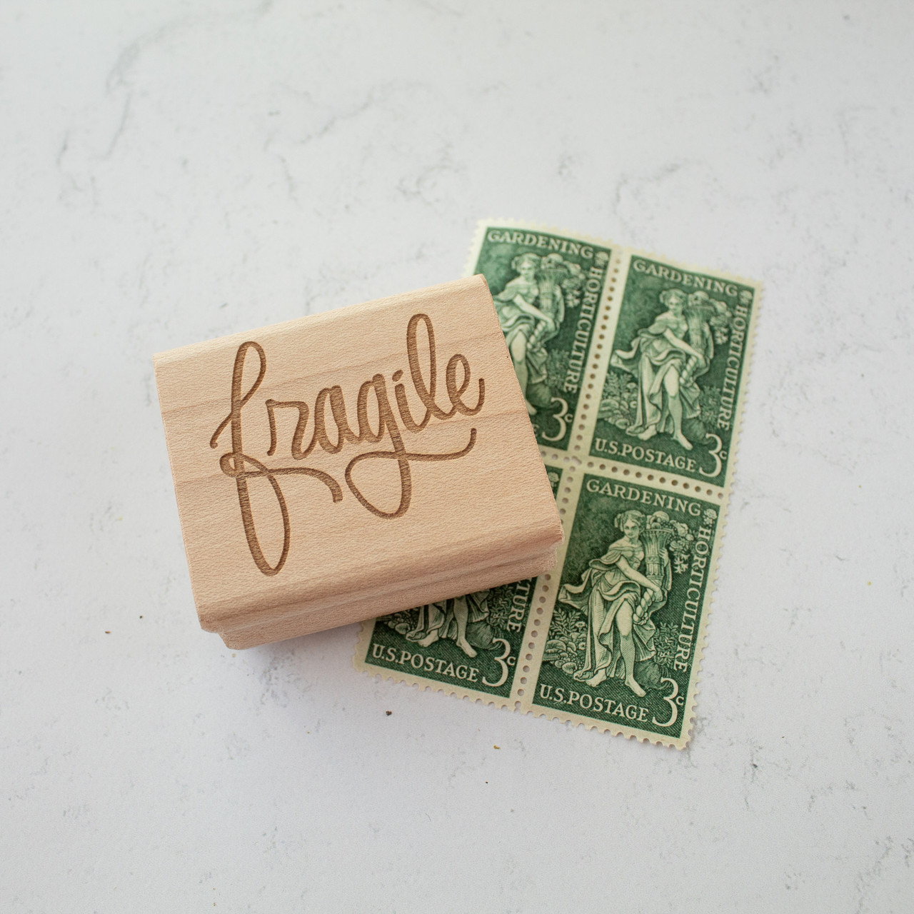 Fragile Rubber Stamp