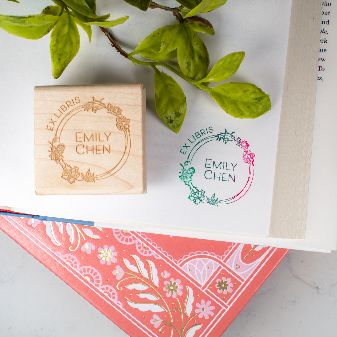 Hand Lettered Ex Libris Stamp
