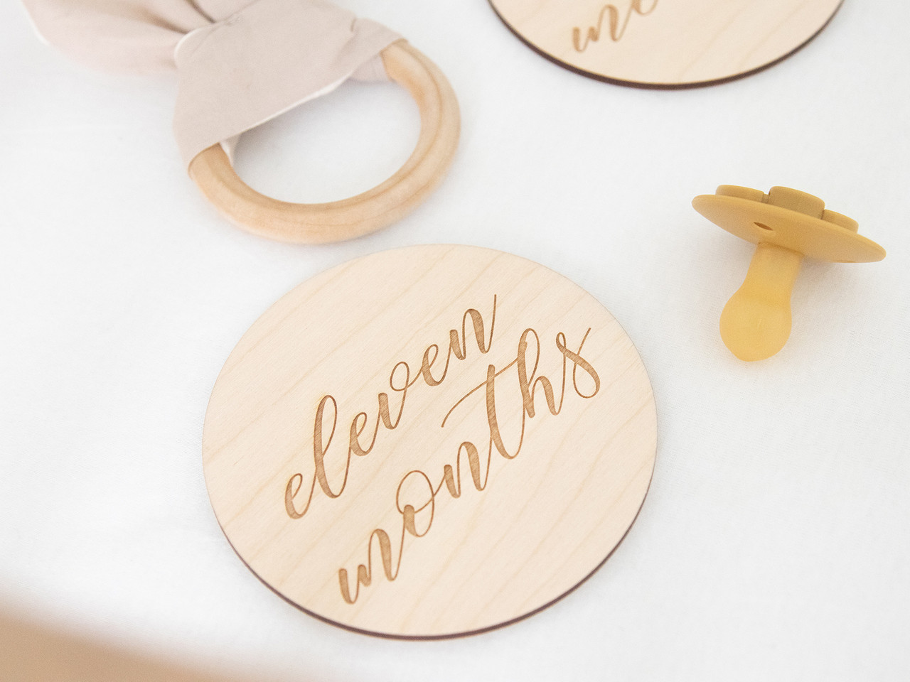 Elegant Script Monthly Markers Baby Photo Props