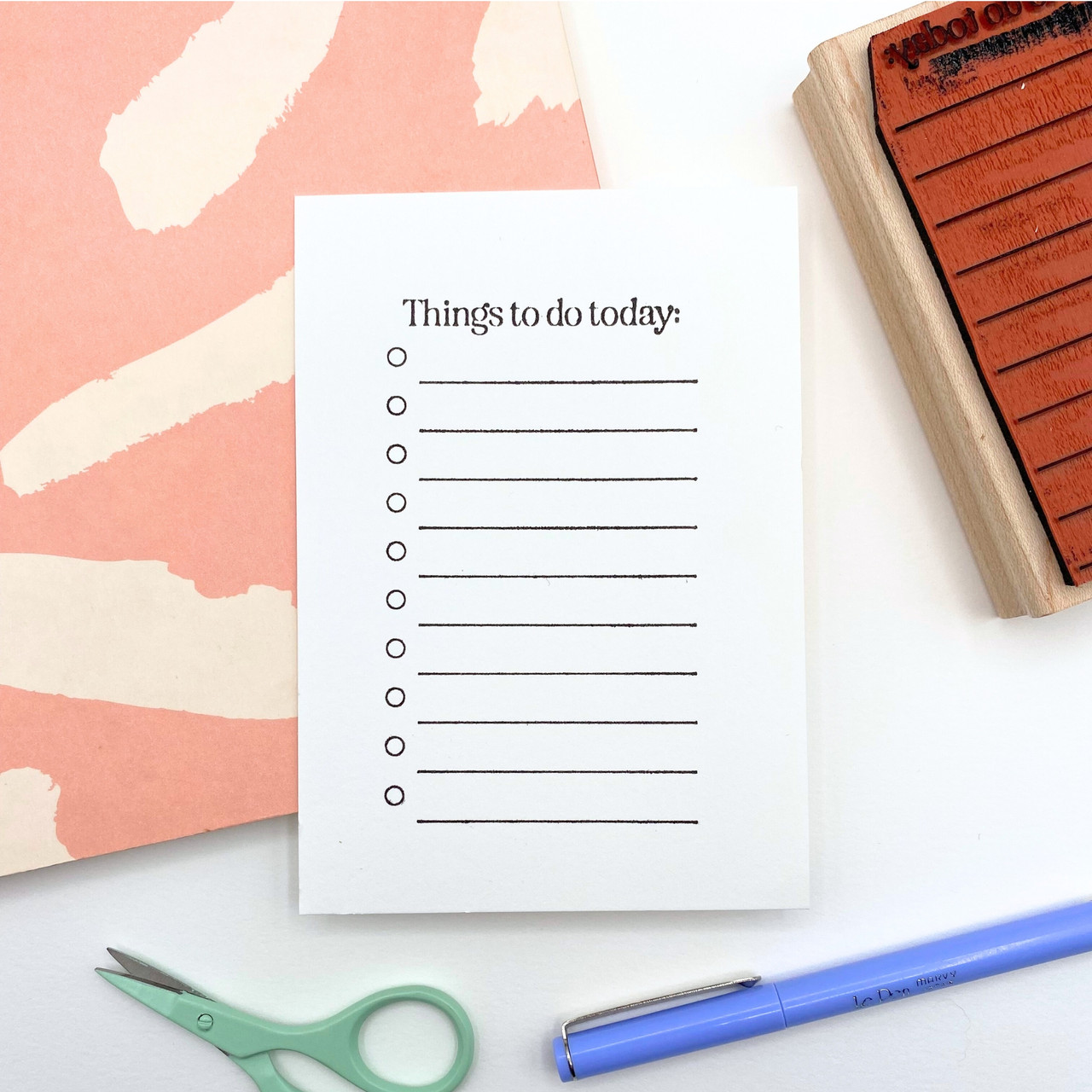 To Do List Stamp - Things To Do Today by Paper Sushi