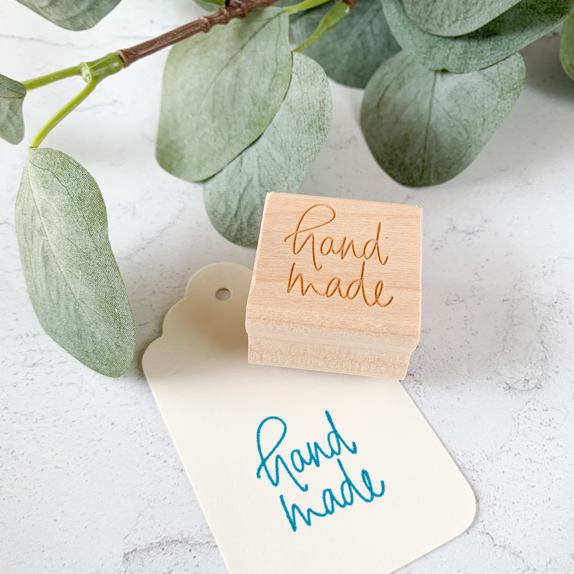 Hand lettered congratulations stamp by Paper Sushi