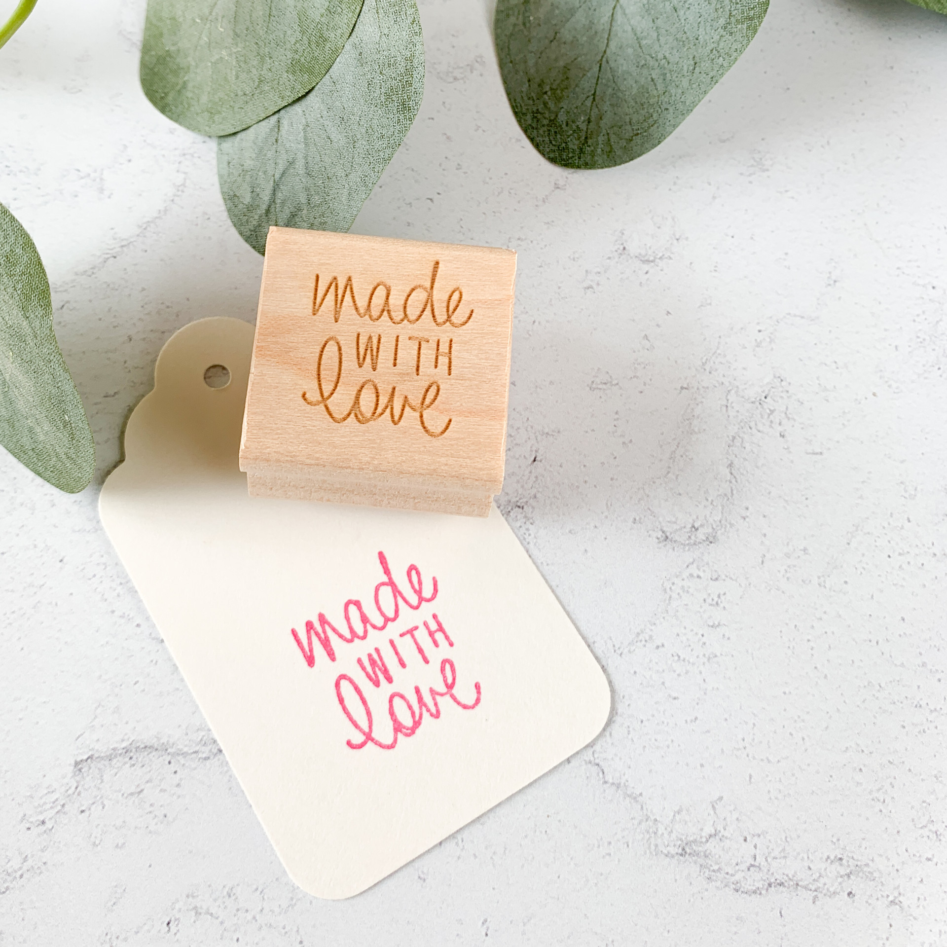 Made with love stamp