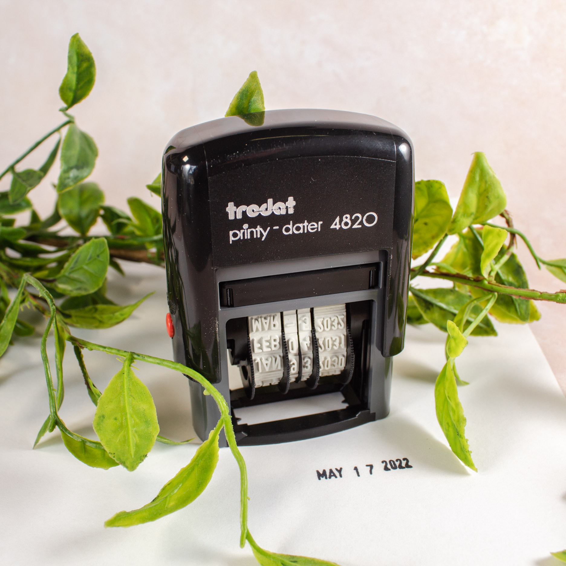 Self Inking Six Digit Number Stamp with Textile Ink