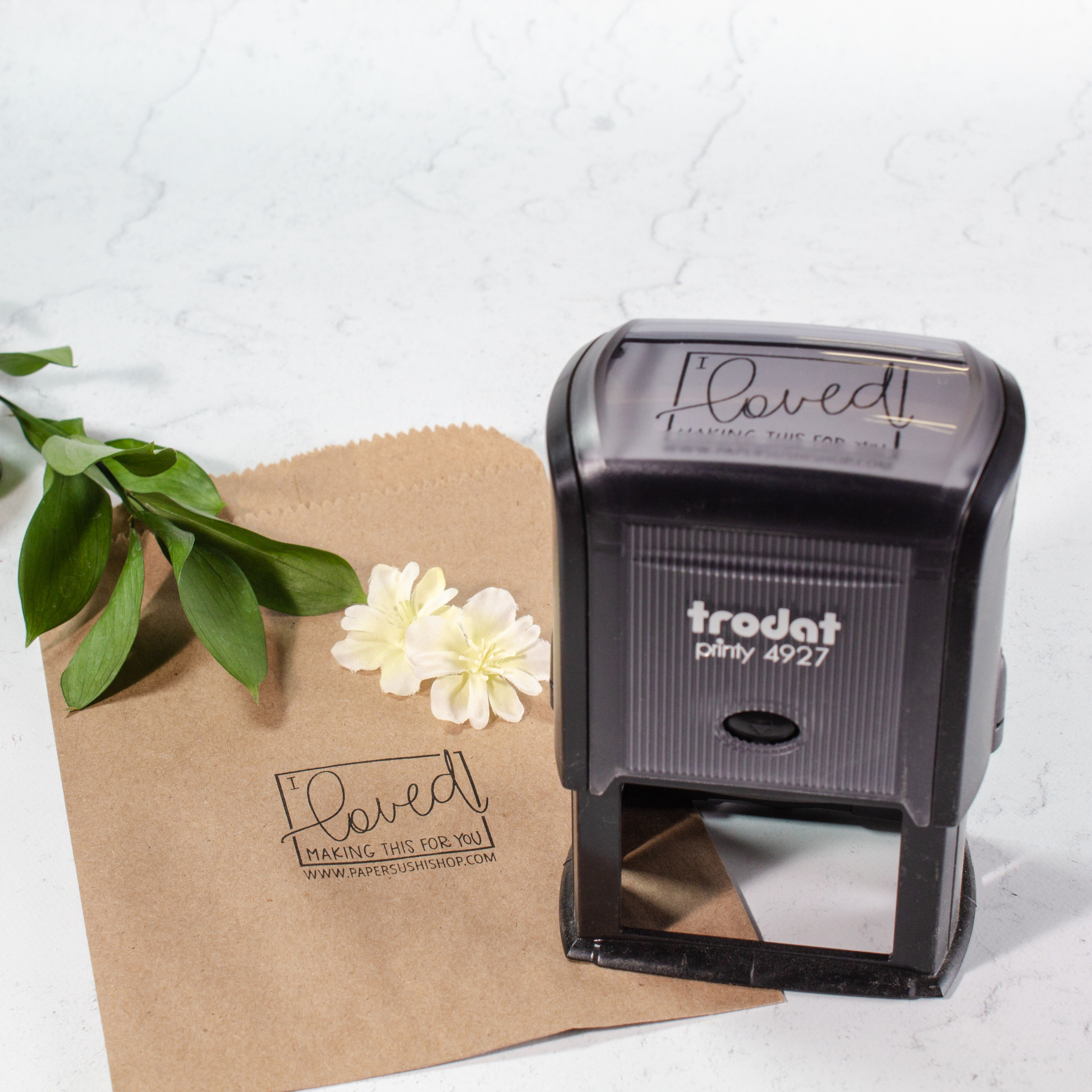 Carved Heart Initials Stamp by Paper Sushi