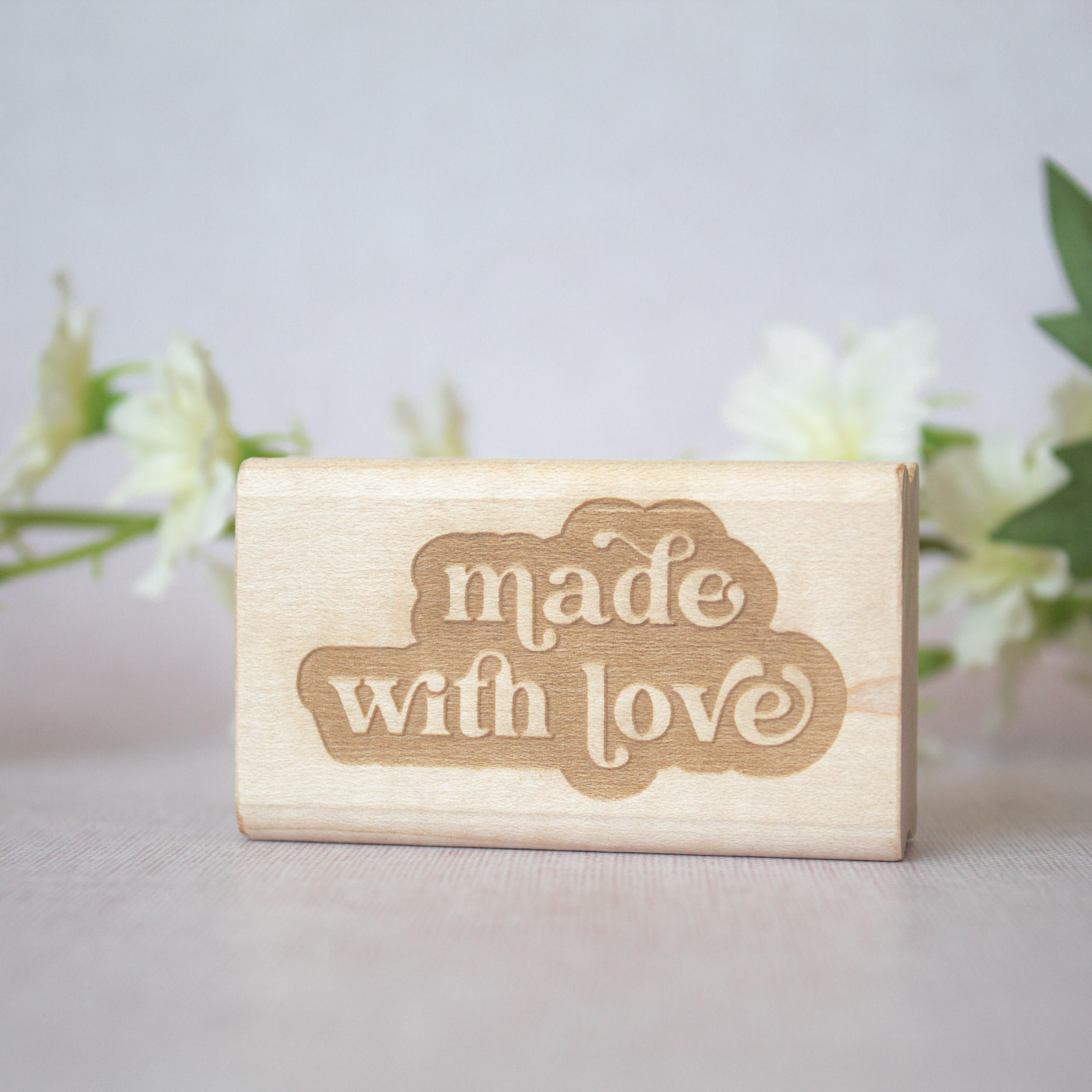 Made with love stamp