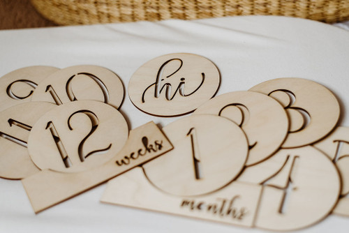 Cut Out Monthly Markers Baby Photo Props