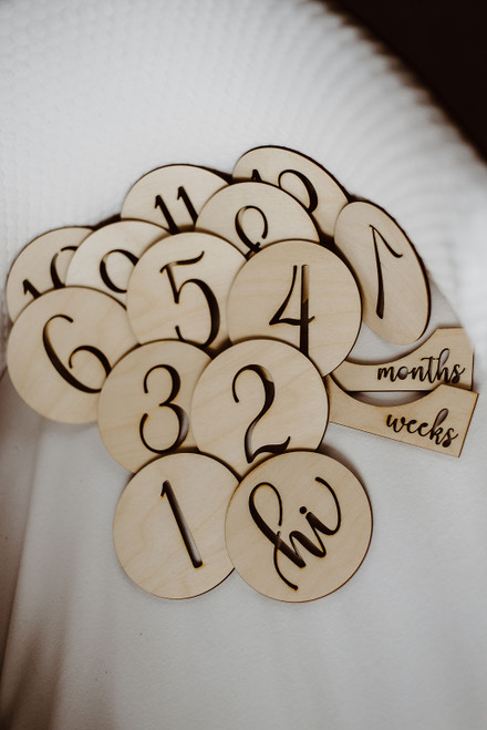 Cut Out Monthly Markers Baby Photo Props
