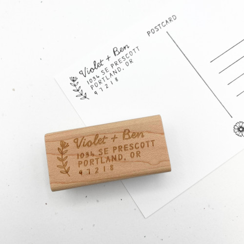 Personalized Cupid Initials Address Stamp by Paper Sushi