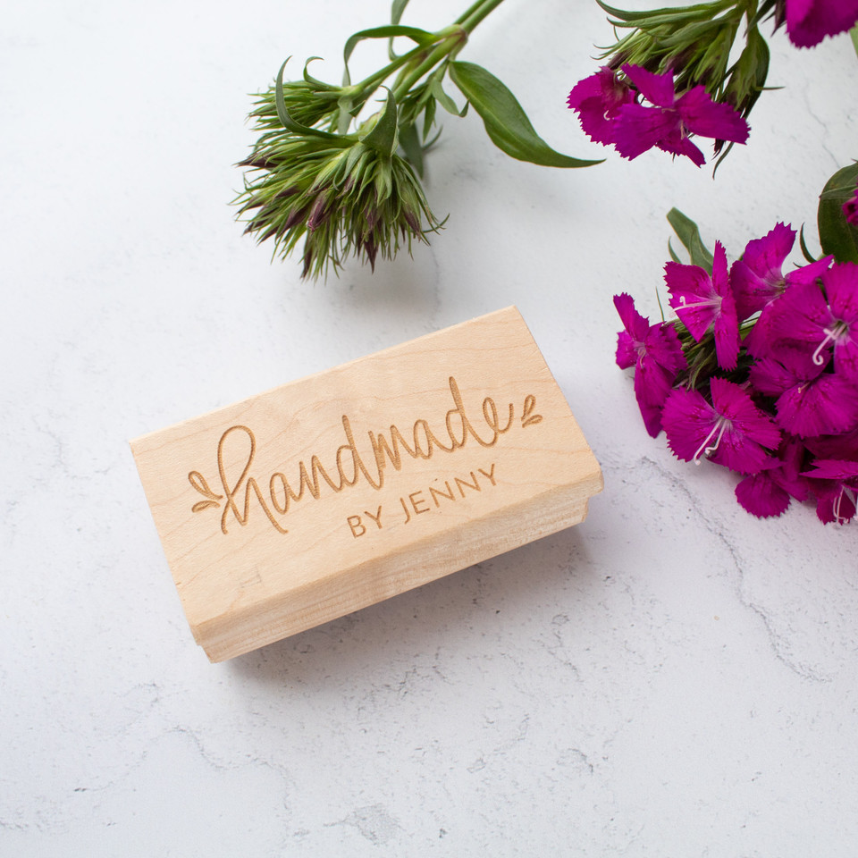 Hand lettered congratulations stamp by Paper Sushi