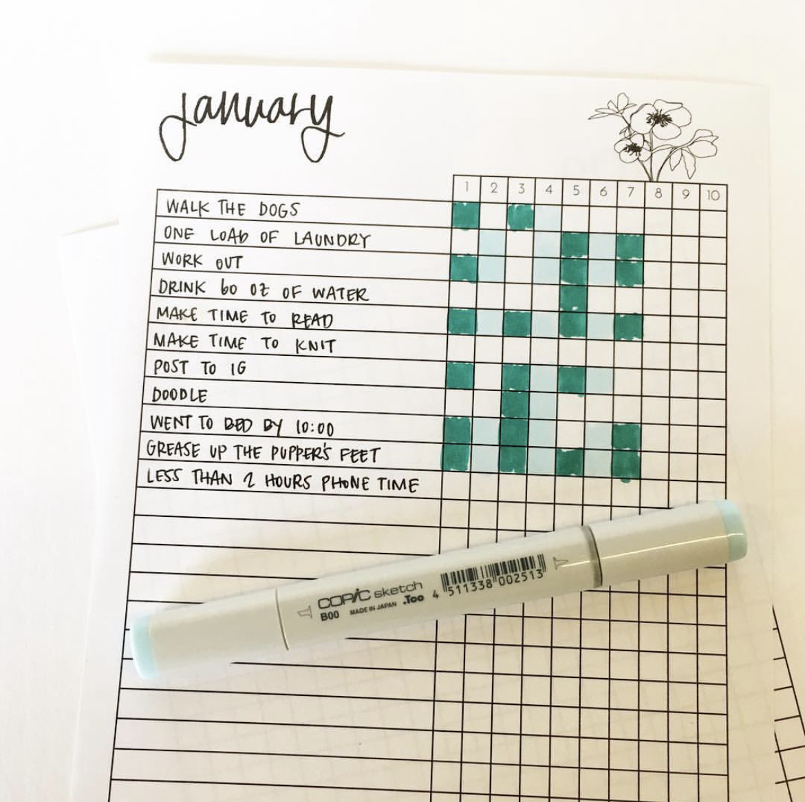 Perpetual Printable Monthly Trackers - PaperSushi