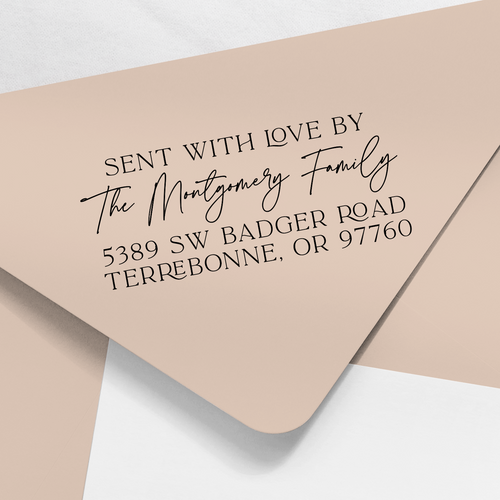 Sent With Love Address Stamp by Paper Sushi
