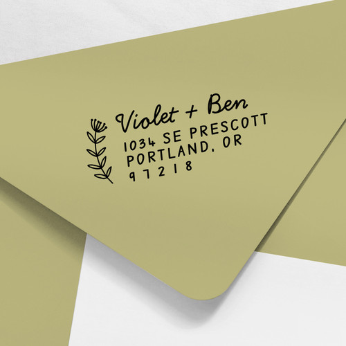 Personalized Cupid Initials Address Stamp by Paper Sushi