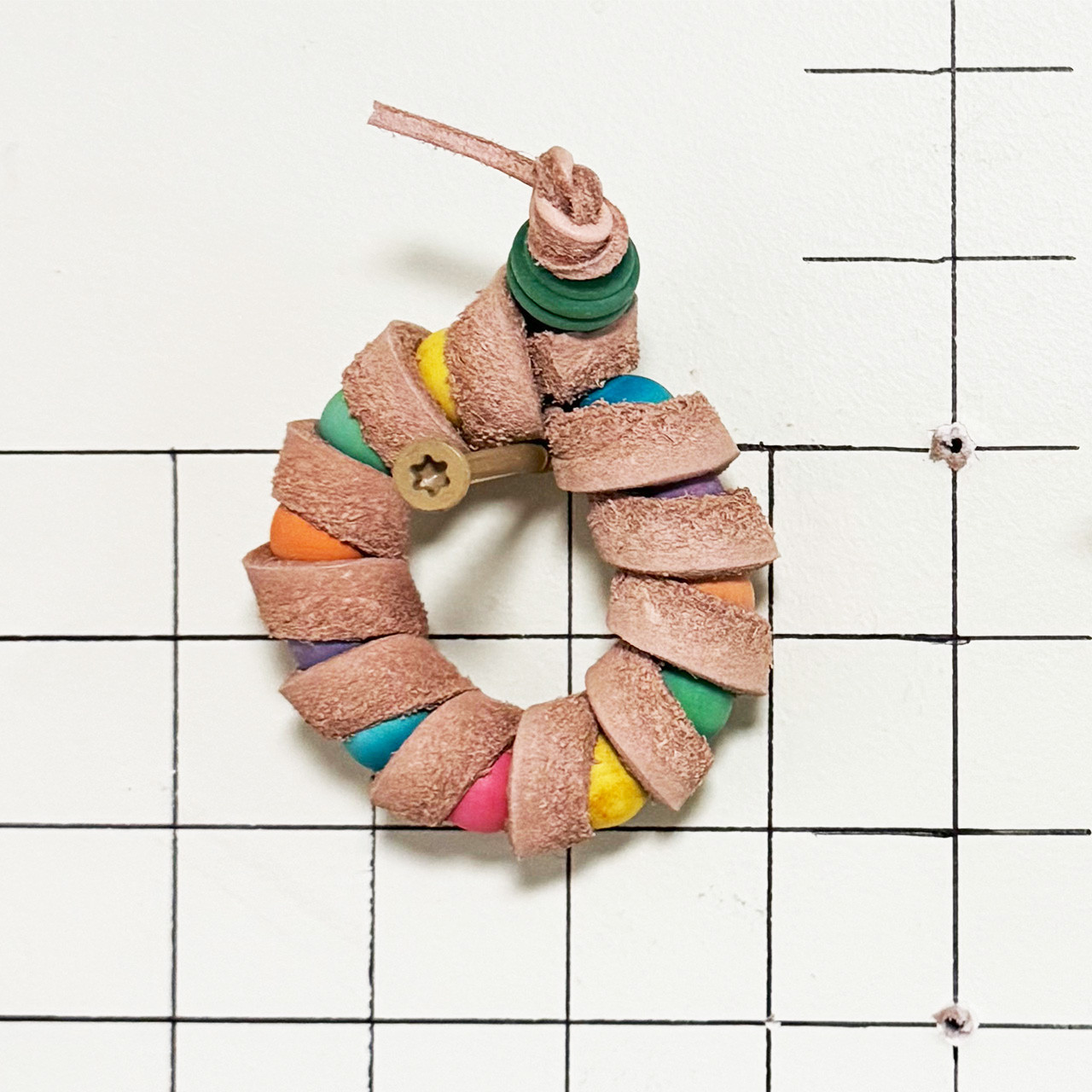 Pablo's Leather Rattle Bird Foot Toy - made in Australia