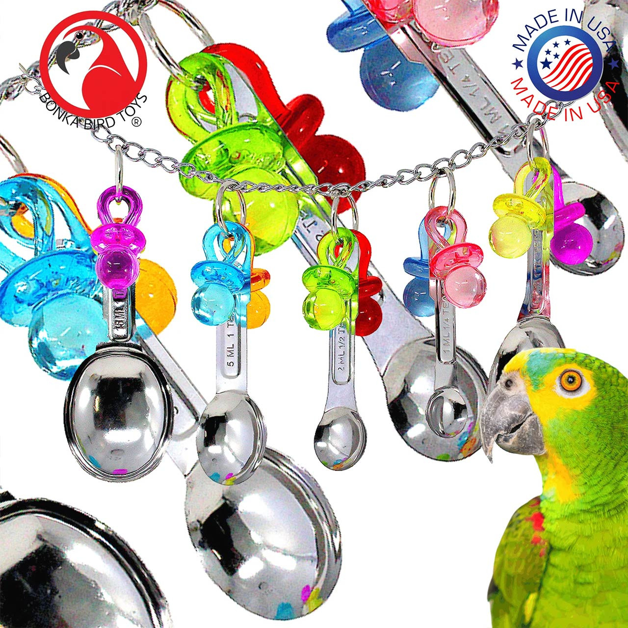 All Natural Bird Toys - Coco Wheel with Colorful Java Wood Pieces - 12 ...