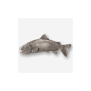 Fine Pewter Drawer Pulls - Arched Rainbow Trout