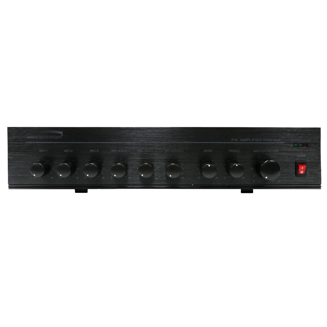 Speco | 60W PA Mixer Power Amplifier with 6 Inputs | NDAA Compliant ...