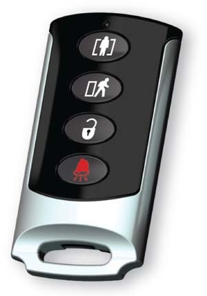 433Mhz (DSC) Chrome Metal 4 Button Keyfob - SS&Si Dealer Network