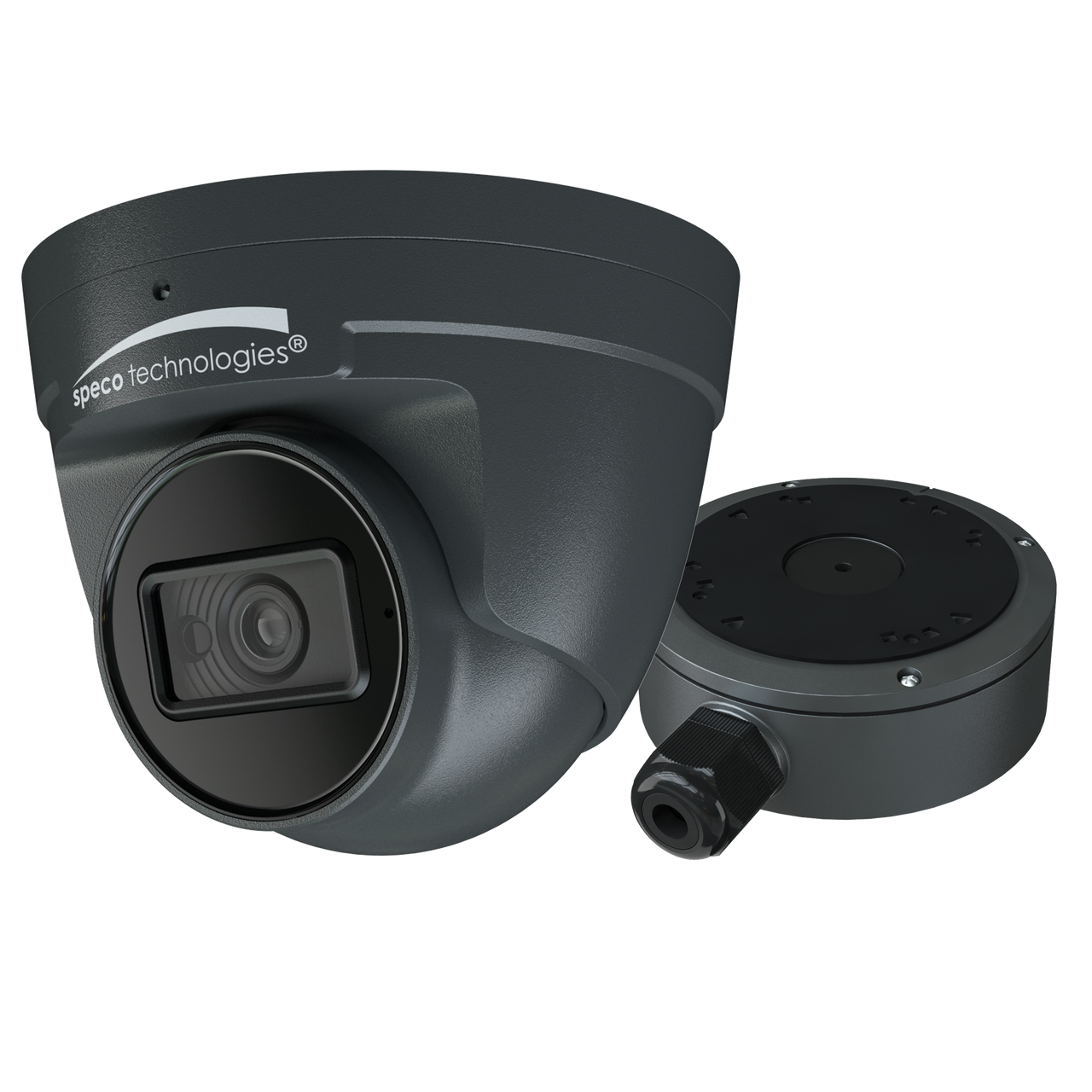 Speco | 4MP Flexible Intensifier AI IP Turret Camera with Junction Box ...