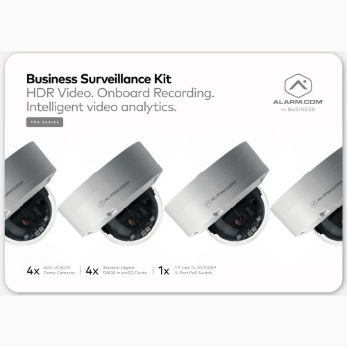 Alarm.com ADC-CVKIT-VC827P Business Surveillance Kit with 4 Dome Cameras