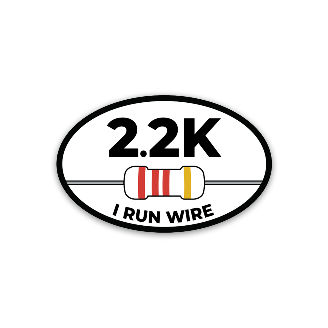 2.2K "I Run Wire" Low Voltage Installer Sticker - SS&Si Dealer Network