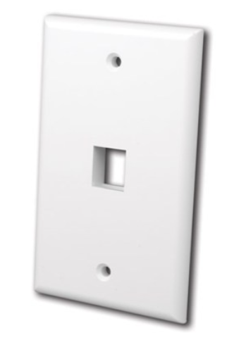 Vanco | Multi-Media Keystone Wall Plates- 1 Port & White (820101) - SS ...